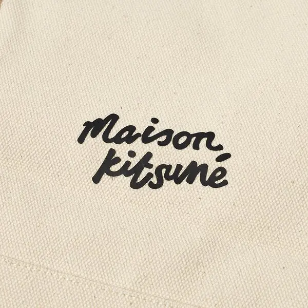 Maison Kitsuné Fox Head Tote Bag - Ecru