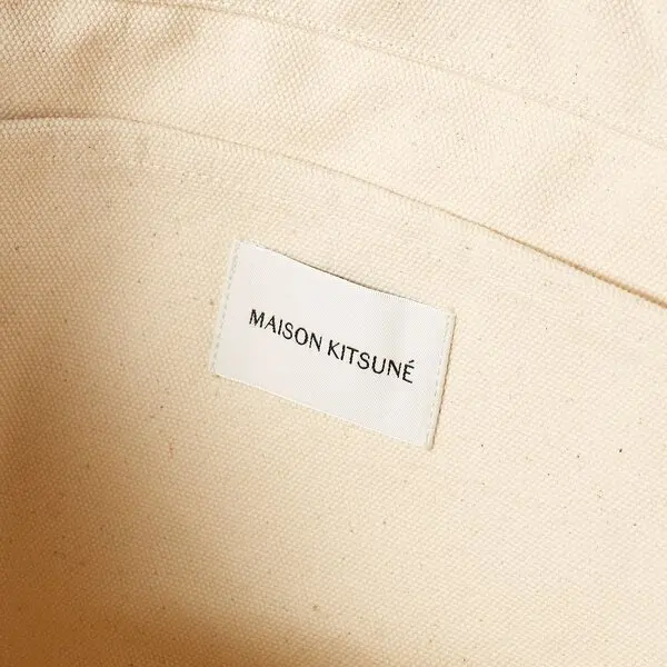 Maison Kitsuné Fox Head Tote Bag - Ecru