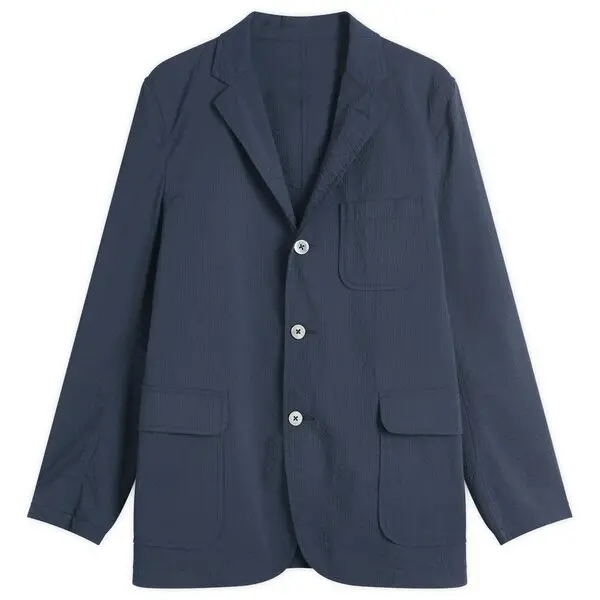BEAMS 3 Button Coolmax® Seersucker Blazer