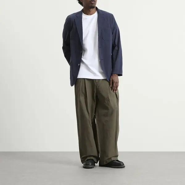 BEAMS 3 Button Coolmax® Seersucker Blazer - Navy