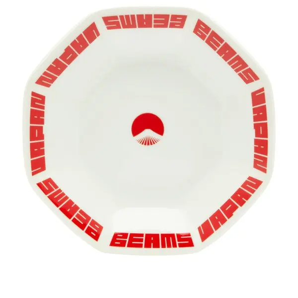 BEAMS Plate - White/red