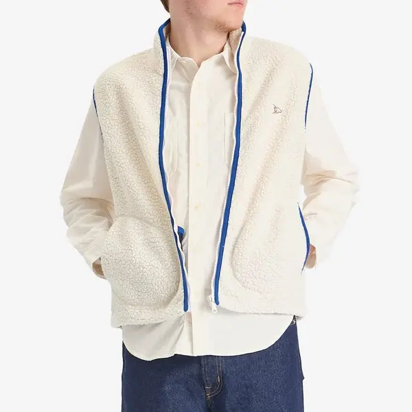 DRAKE'S Boucle Wool Fleece Vest