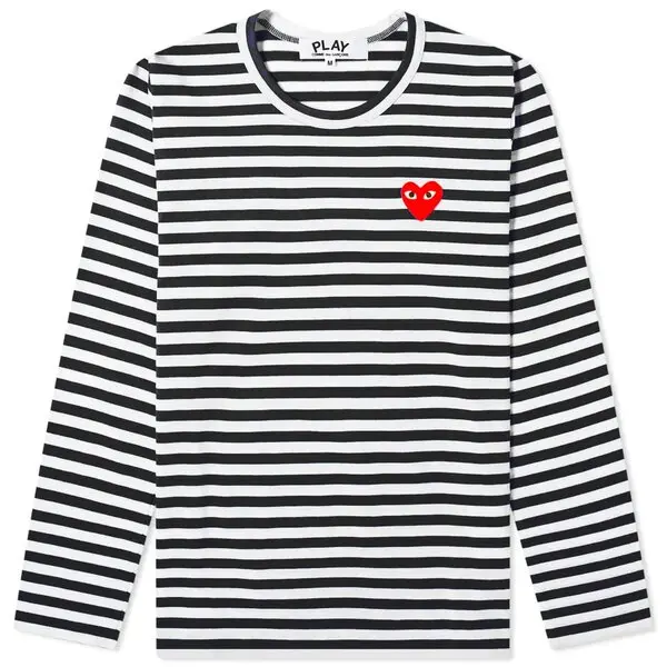 Play Comme Des Garcon Long Sleeve Striped T-shirt