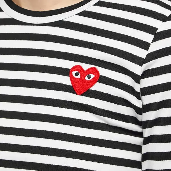 Play Comme Des Garcon Long Sleeve Striped T-shirt