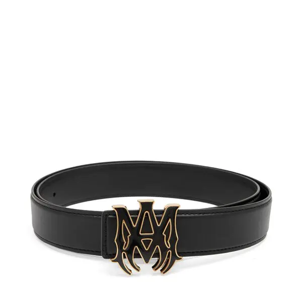 Amiri Ma Logo Leather Belt - Black