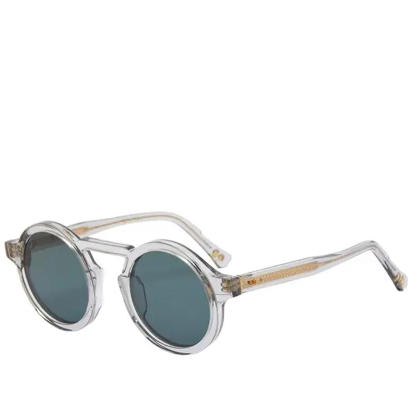 OSCAR DEEN Panda Round Frame Sunglasses - Slate/olive