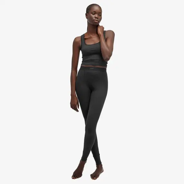 SKIMS Cotton Rib Tank - Soot
