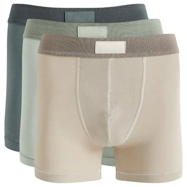 SKIMS Cotton Boxer Brief 3" 3-pack - Stone Multi