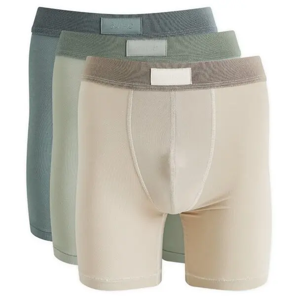 SKIMS Cotton Boxer Brief 5" 3-pack - Stone Multi