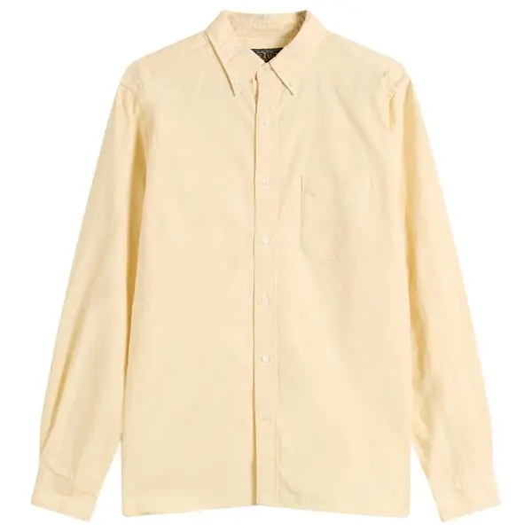 BEAMS Button Down Oxford Shirt - Yellow