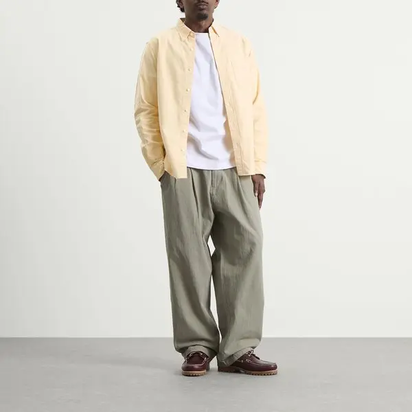 BEAMS Button Down Oxford Shirt - Yellow