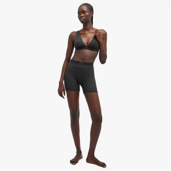 SKIMS Cotton Rib Plunge Bralette - Soot