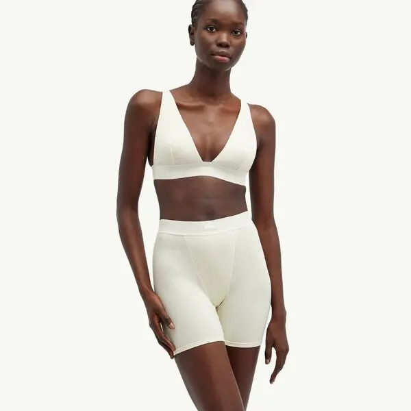 SKIMS Cotton Rib Boxer - Bone