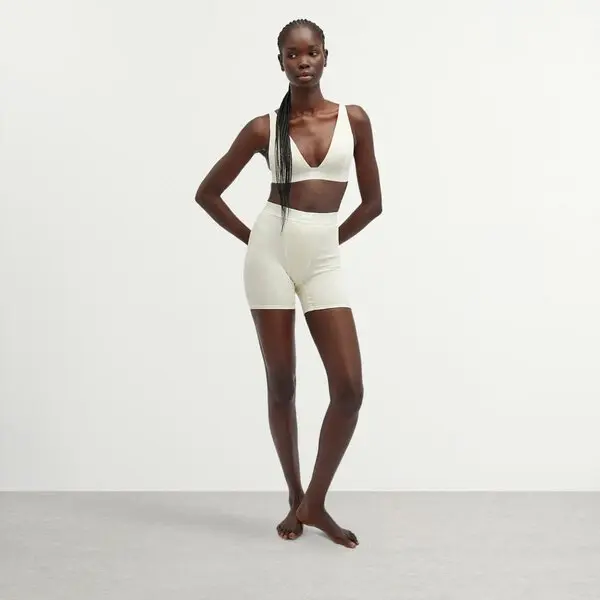 SKIMS Cotton Rib Boxer - Bone