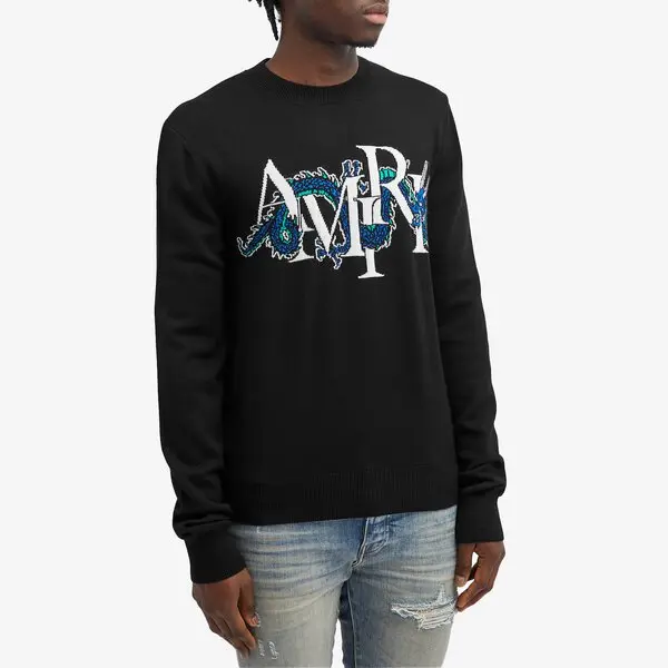 Amiri Cny Dragon Crew Sweater In Black - 70% Off | Editorialist