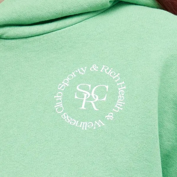 Sporty & Rich Srhwc Cropped Hoodie In Green - 60% Off | Editorialist
