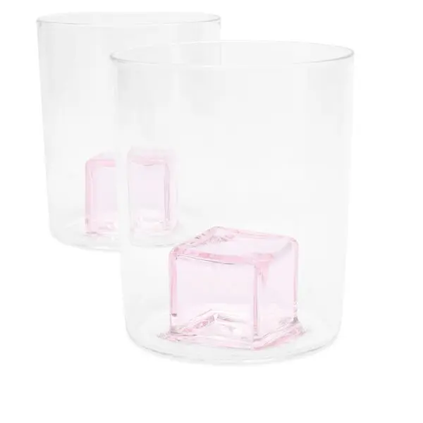 MAISON BALZAC Pink Ice Goblets Set Of 2