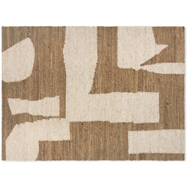 FERM LIVING Piece Rug 140x200cm - Off-white/toffee
