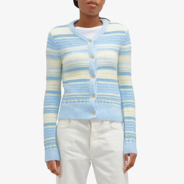 GANNI Stripe Cardigan