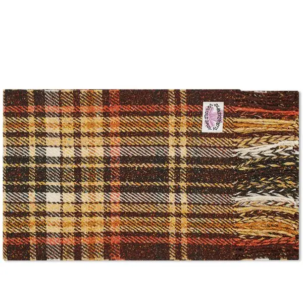 Acne Studios Volano Check Scarf - Brown