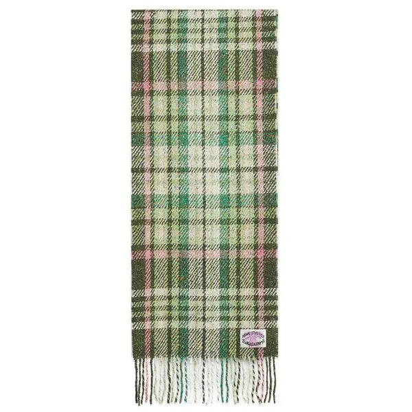 Acne Studios Volano Check Scarf - Green
