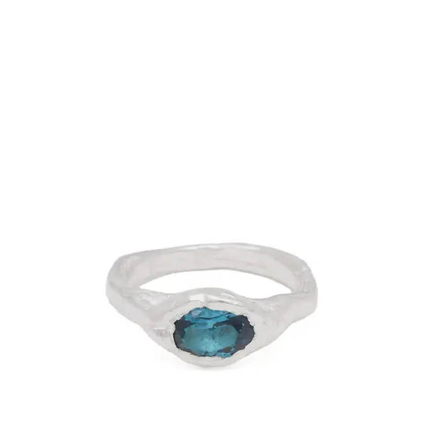 SIMUERO Faro Topaz Gemstone Ring - Silver/topaz
