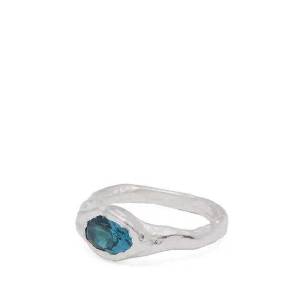 SIMUERO Faro Topaz Gemstone Ring - Silver/topaz