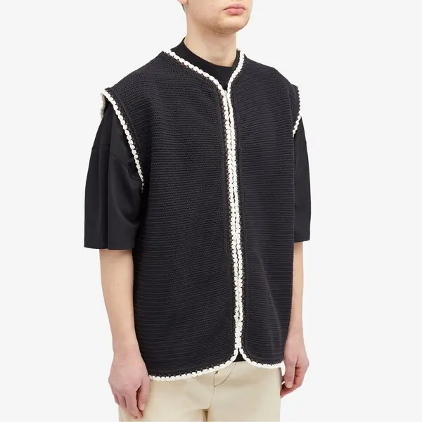 Jil Sander Recycled Knit Vest In Black - 60% Off | Editorialist