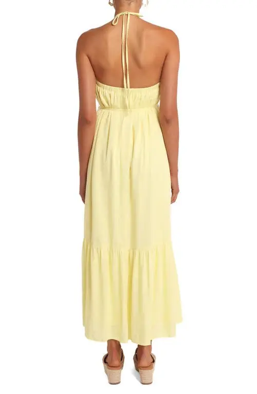 PETAL & PUP Halter Neck Maxi Dress