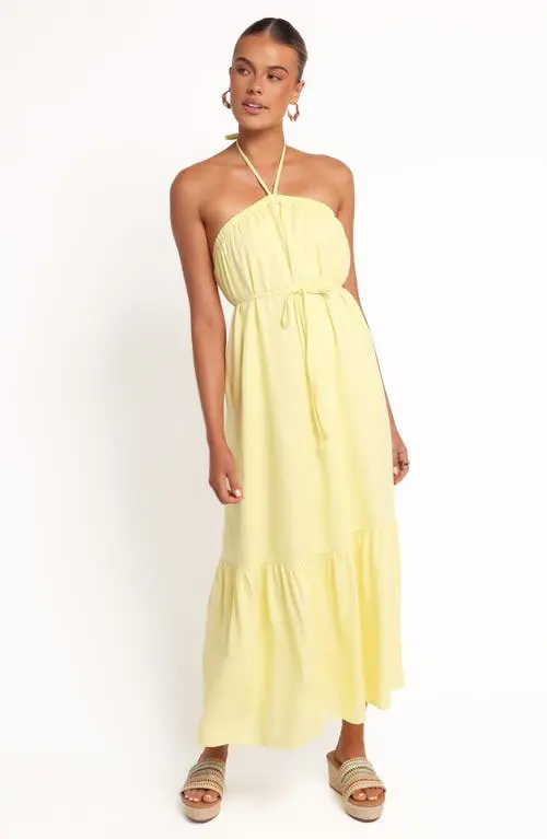 PETAL & PUP Halter Neck Maxi Dress