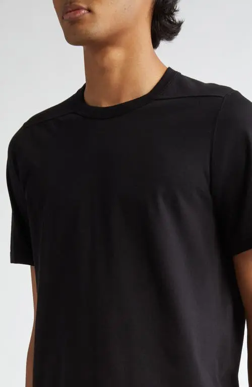 Rick Owens Level T Longline Cotton T-shirt - Black