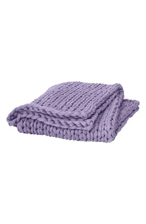 BEARABY Tree Napper Weighted Knit Blanket - Sweet Lavender