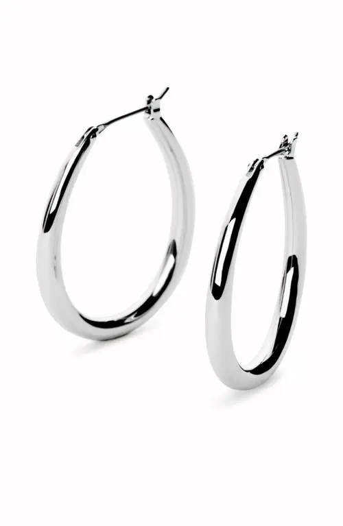 ANA LUISA Rhodium-plated Hoop Earrings - Silver