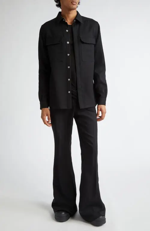 Rick Owens Wool Button-up Shirt
