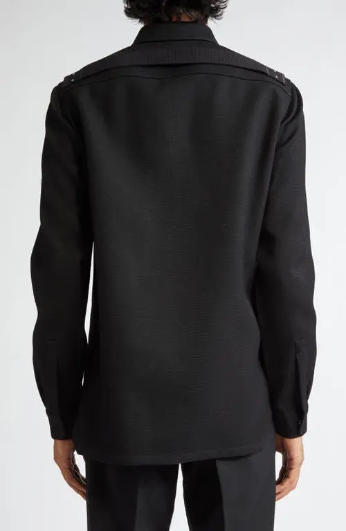 Rick Owens Wool Button-up Shirt