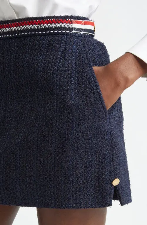 Thom Browne Side Tab Tweed Miniskirt