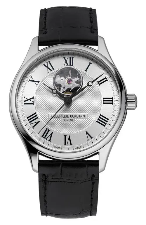 FREDERIQUE CONSTANT Classics Heartbeat Automatic Strap Watch - Silver-tone