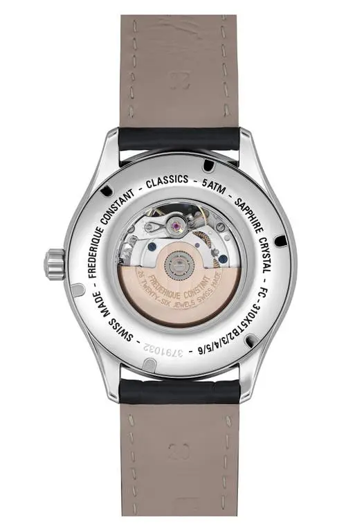 FREDERIQUE CONSTANT Classics Heartbeat Automatic Strap Watch - Silverone