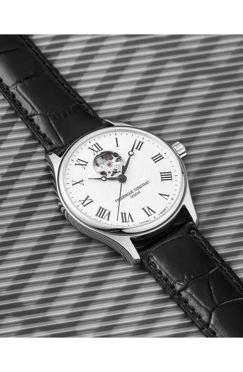 FREDERIQUE CONSTANT Classics Heartbeat Automatic Strap Watch - Silverone