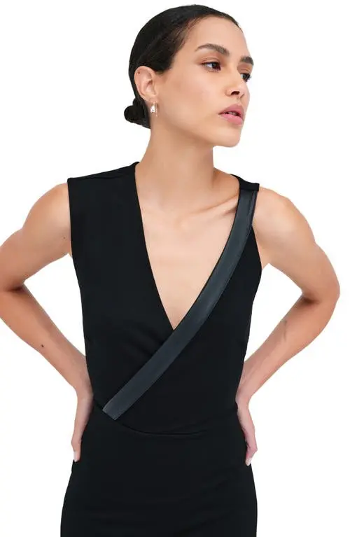 MARCELLA Carlton Asymmetric Sheath Midi Dress