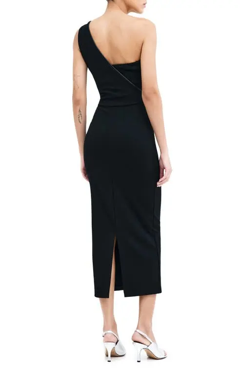 MARCELLA Nina One-shoulder Ponte Midi Dress