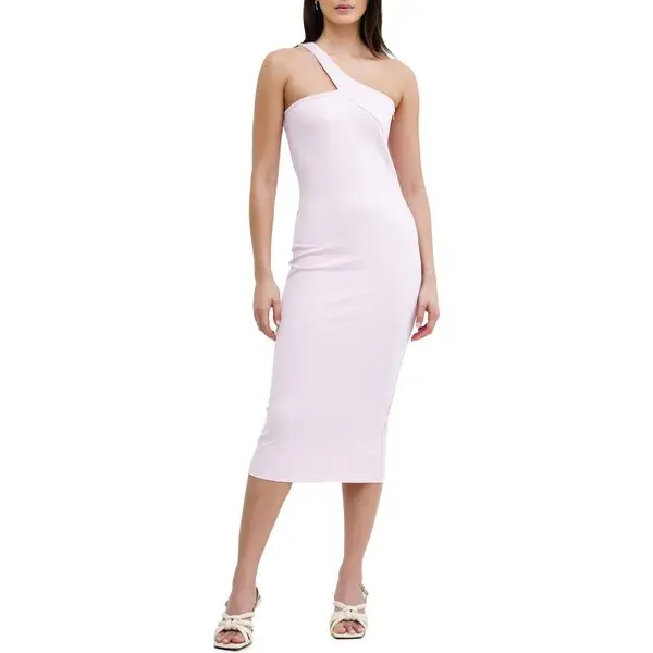 MARCELLA Cameron One-shoulder Ponte Midi Dress - Pink