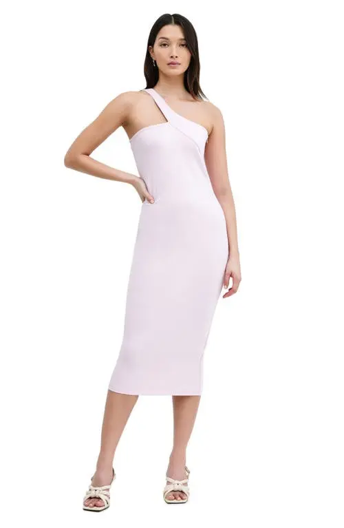 MARCELLA Cameron One-shoulder Ponte Midi Dress - Pink