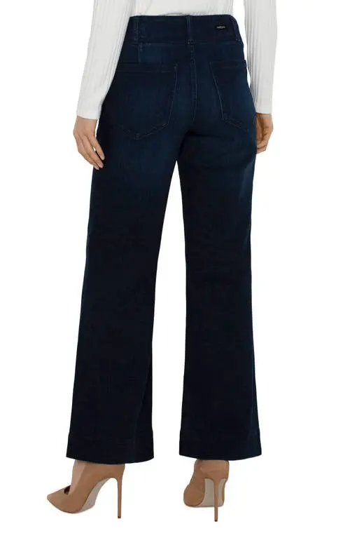 LIVERPOOL Hannah Patch Pocket Flare Jeans - Summit Lake