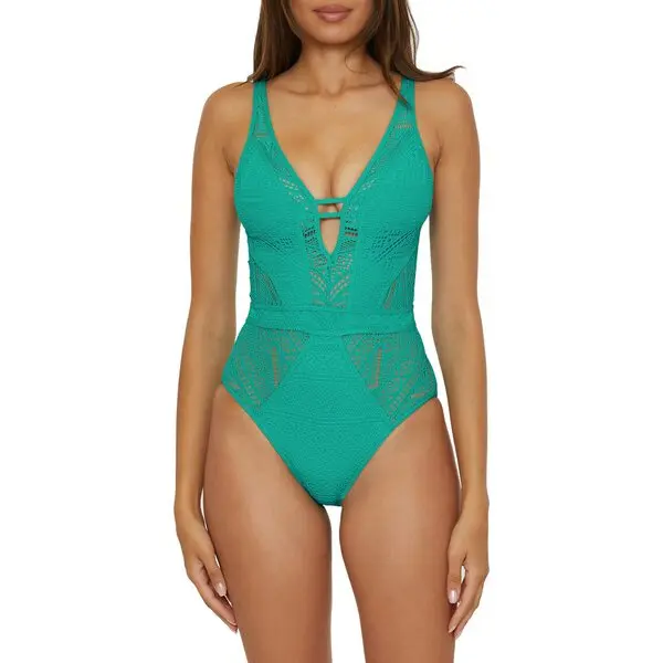 BECCA By Rebecca Virtue Color Play One-piece Swimsuit - Peacock