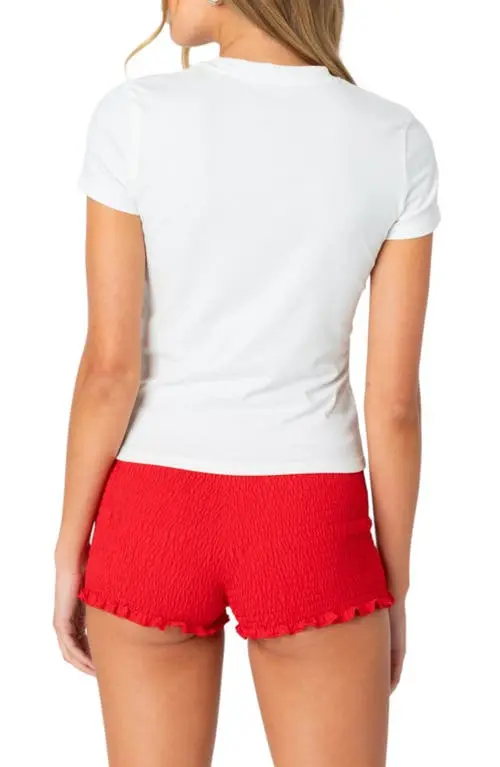 EDIKTED Cherry Heart Graphic T-shirt