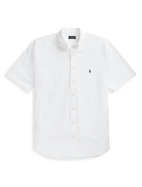 Polo Ralph Lauren Big & Tall Solid Seersucker Sport Shirt - White