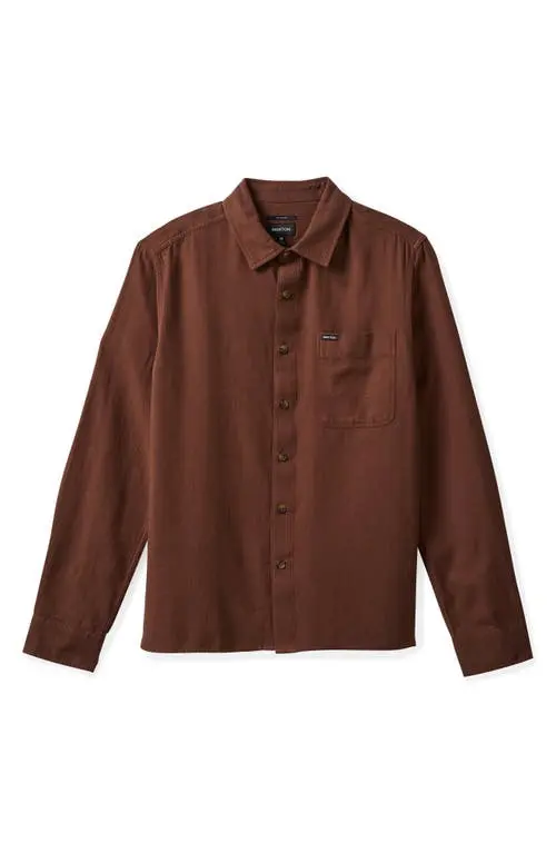 Brixton Hastings Solid Flannel Button-up Shirt - Pinecone Brown