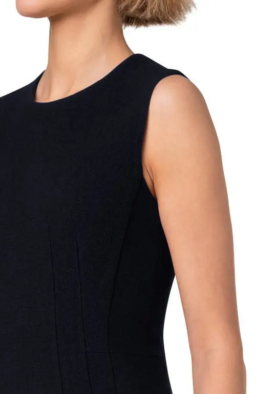 Akris Wool Crepe Sheath Dress - Black