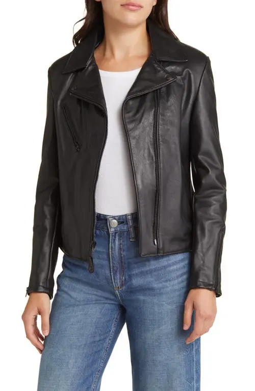 SCHOTT Clean Perfecto Asymmetric Leather Moto Jacket